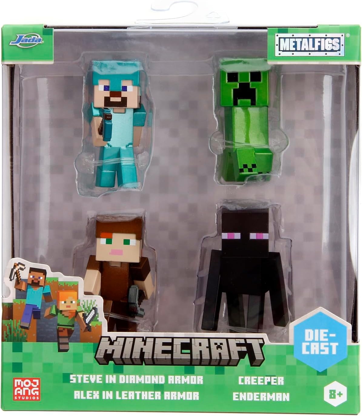 Minecraft 2.5 inch Diecast Figures 4 Pack (Wave 3) - Walmart.com