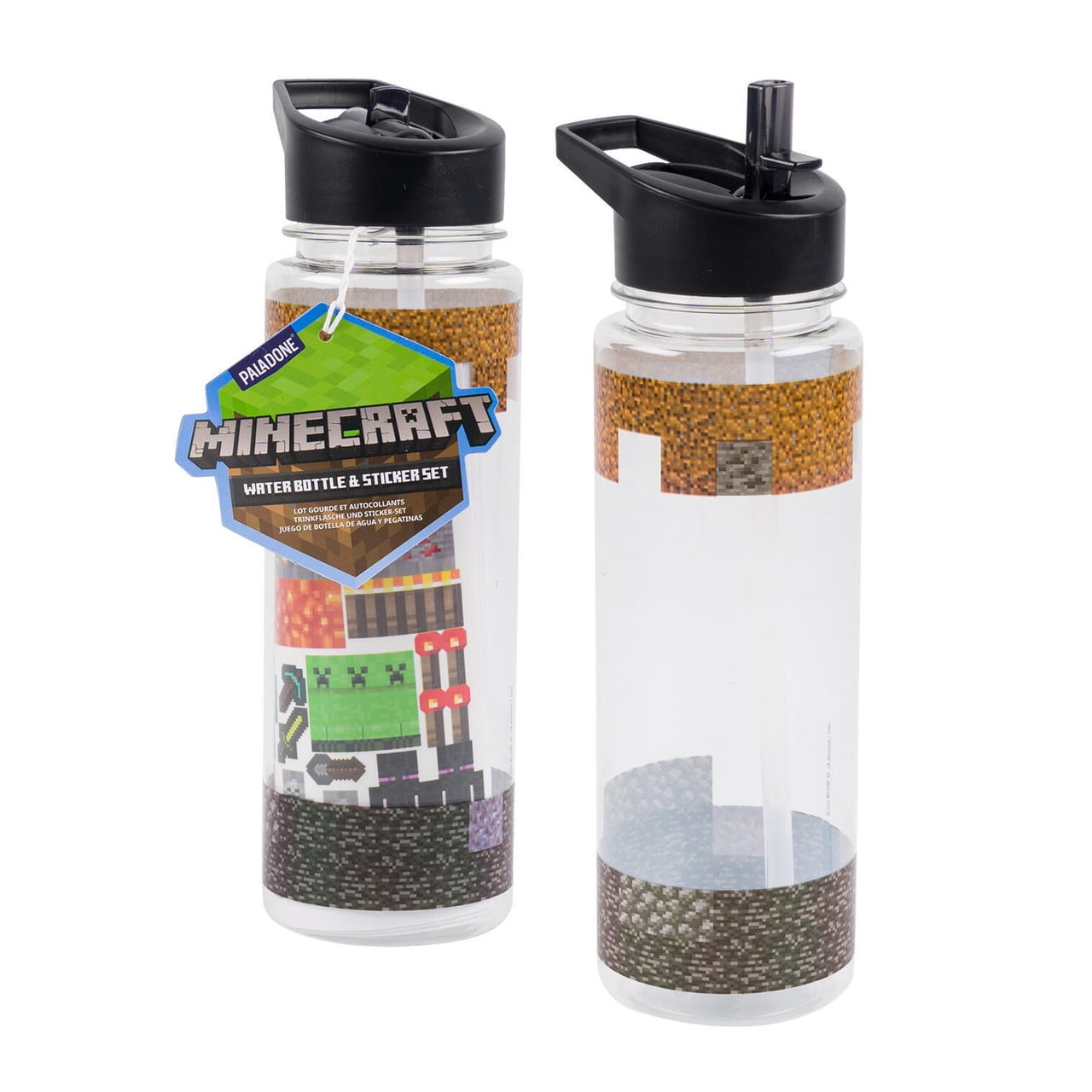 Minecraft 21 fl oz Water Bottle with Stickers - Walmart.com