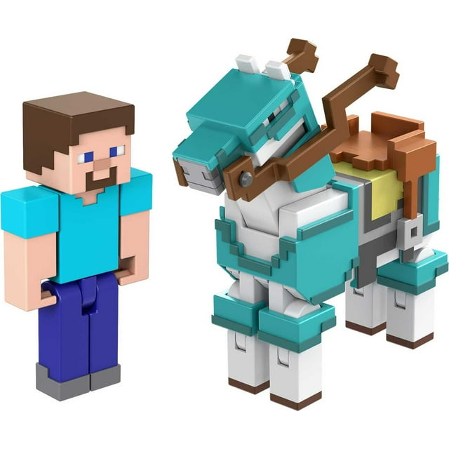 Minecraft 3.25-inch Action Figure Set with 2 Figures and 2 Accessories ...
