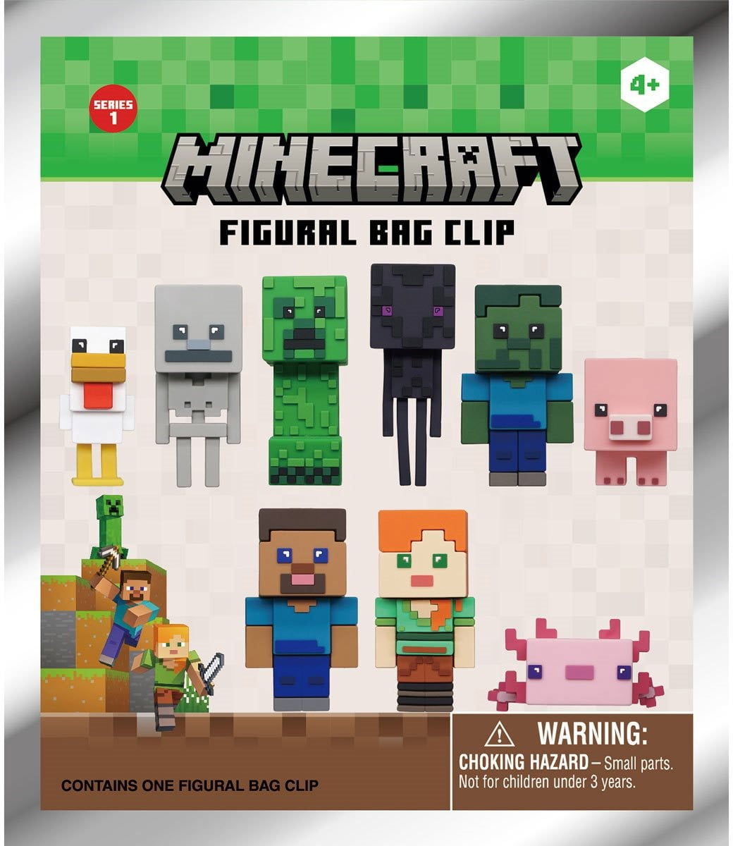 Minecraft 3D Figural Bag Clip Series 1 Mystery Pack - Walmart.com