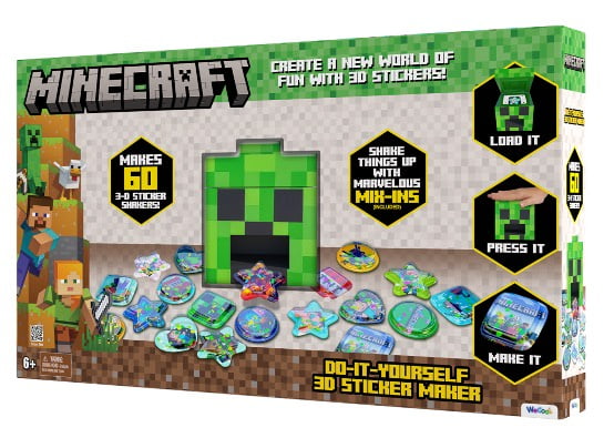 Minecraft 3D Creeper Sticker Maker Craft Kit, DIY Activity Set for Kids ...