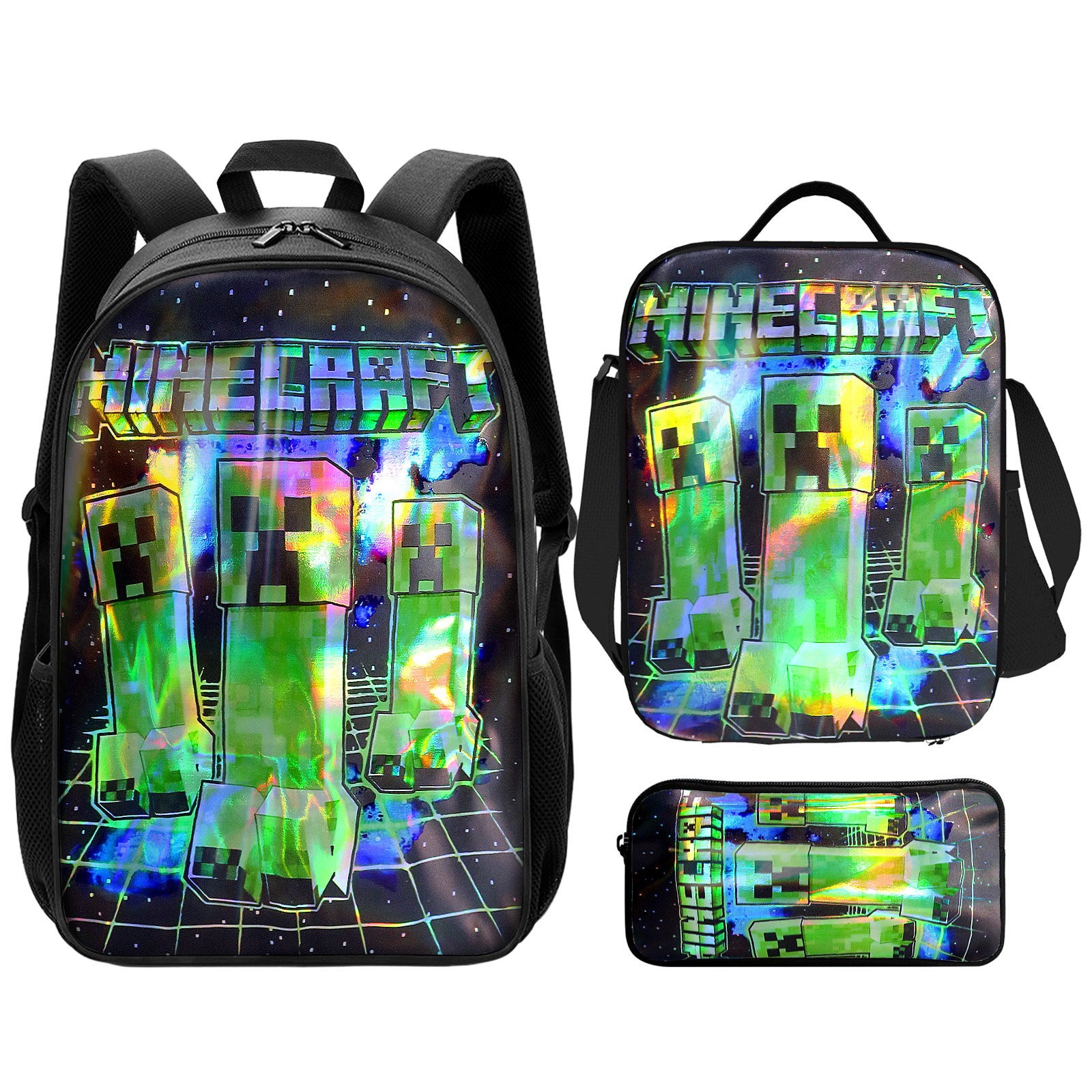 Minecraft Creeper 5-Piece Backpack & Lunchbox Set - Walmart.com