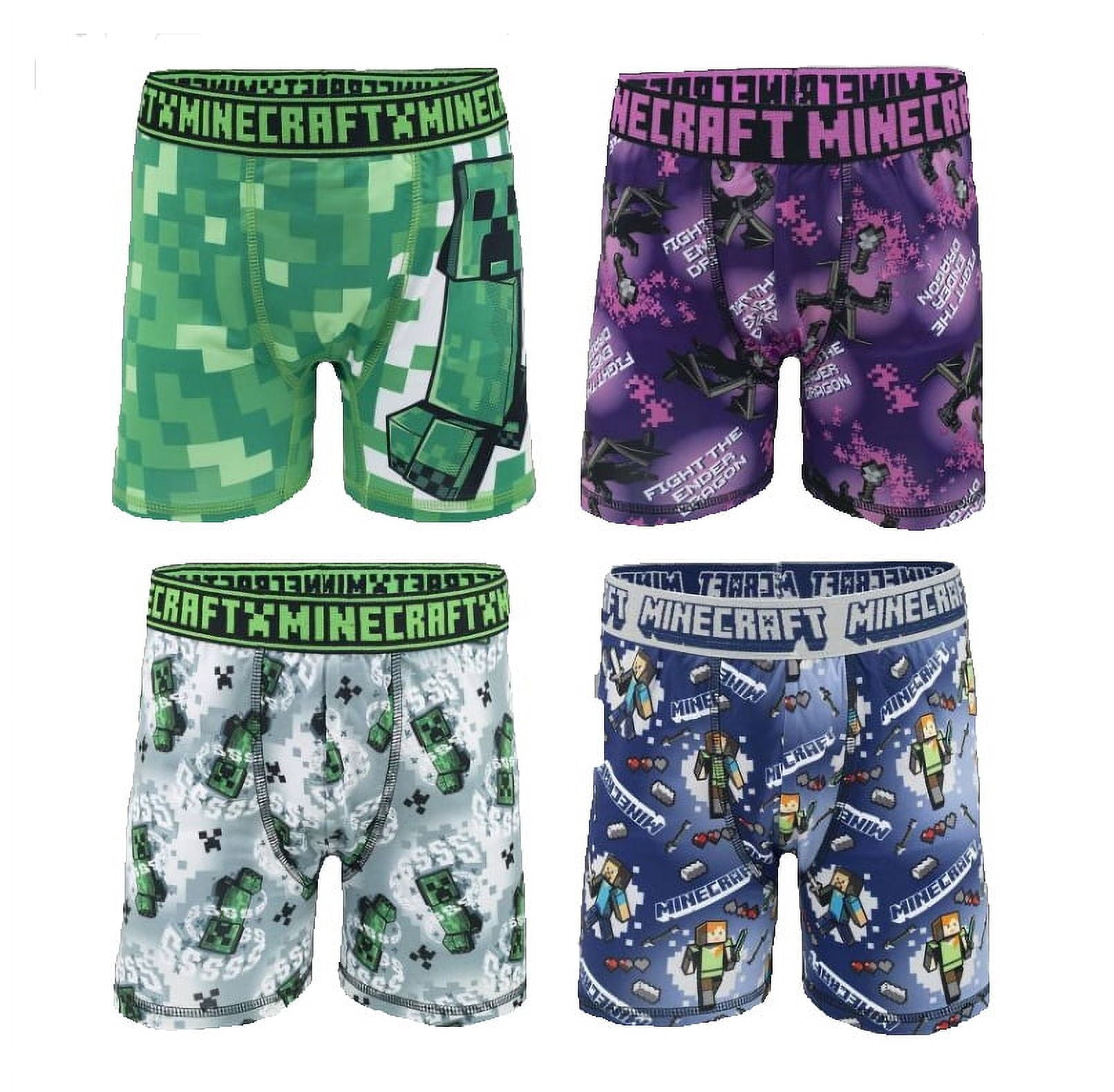Minecraft 4 Pack Boxer Briefs - 10 - Walmart.com