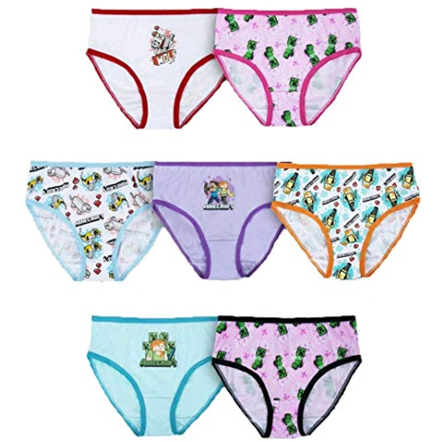 Minecraft 7 Pack Briefs Panties - 4 - Walmart.com