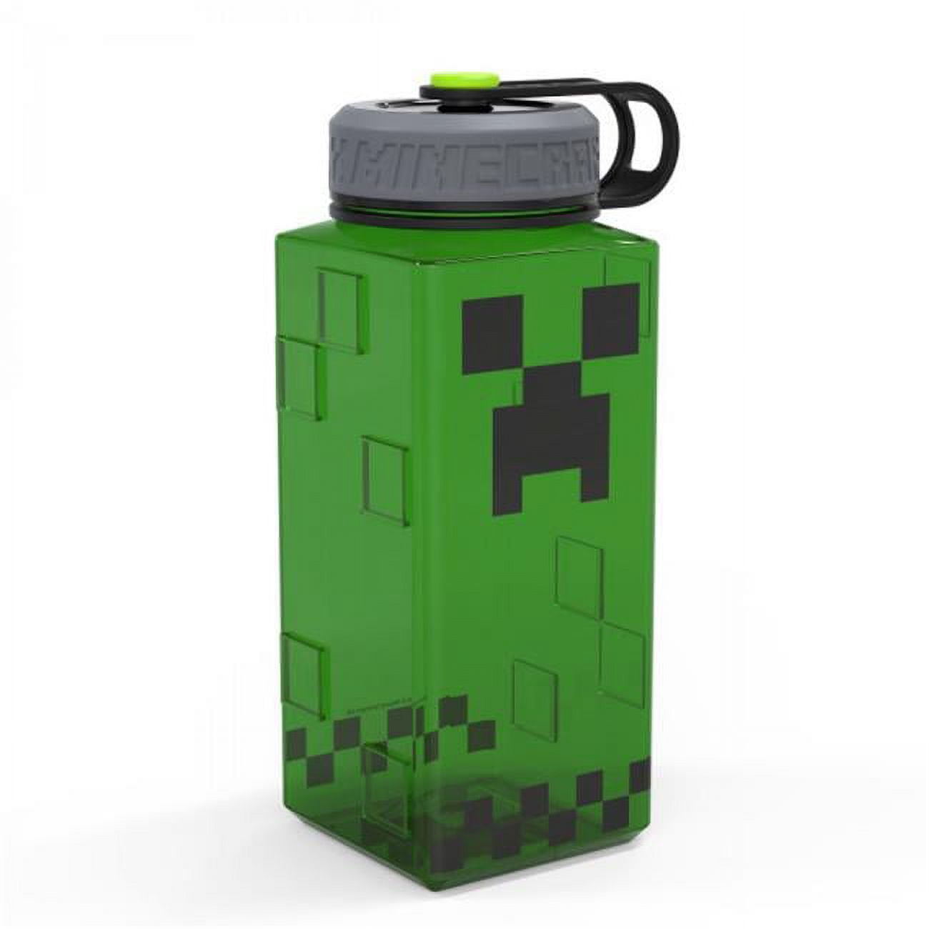 Minecraft 818247 36 oz Creeper Square Plastic Water Bottle - Walmart.com