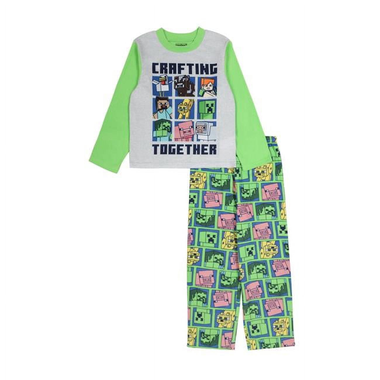 Minecraft 856050-size10 Minecraft Crafting Together Youth Pajama Set ...