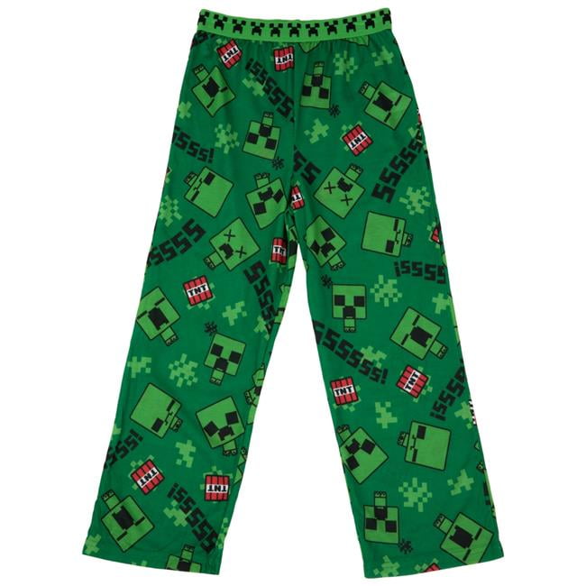 Minecraft 856210-m6-8 Creeper Hiss Youth Sleep Pants - Medium 6-8 ...