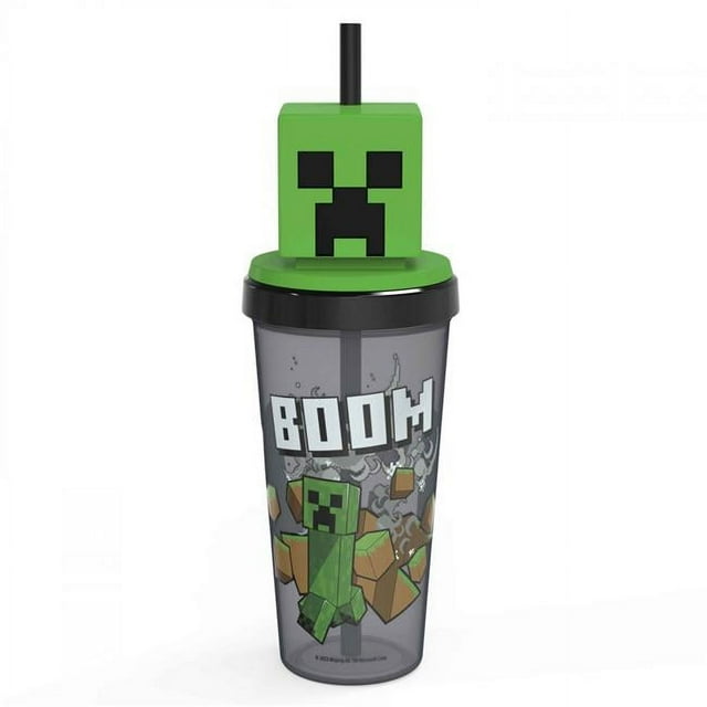 Minecraft 874985 18 oz Minecraft Creeper Super Sipper Tumbler, Green ...