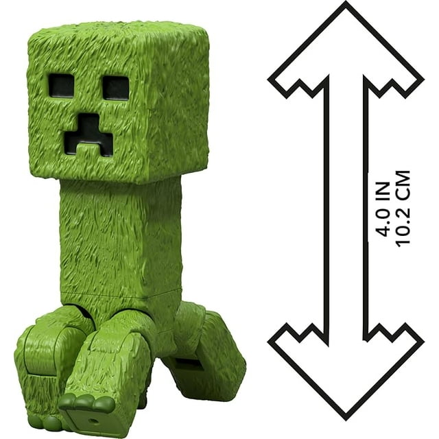 Minecraft Action Figure, 4-inch Creeper Posable Character Collectible ...
