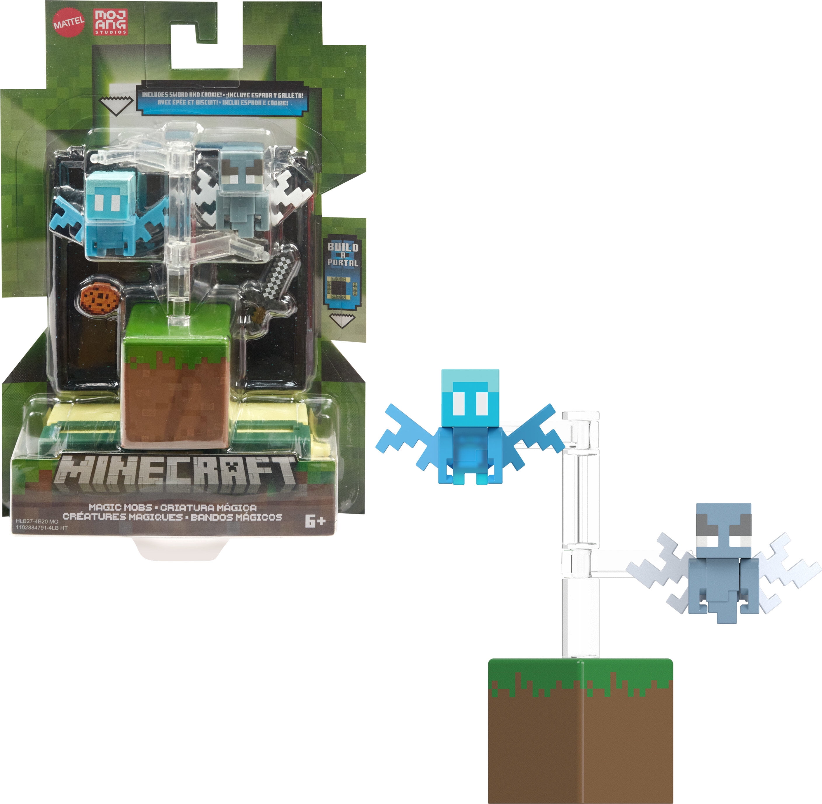 Minecraft Playset, 3.25-in Scale Collectible Characters with Sword ...