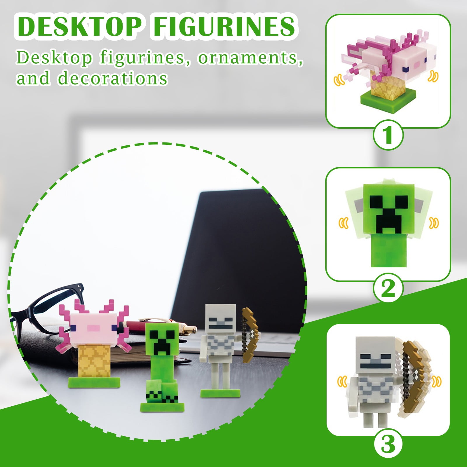 Minecraft Action Figure Blind Box, Attack Action, Collectible Toy, 3.9 ...