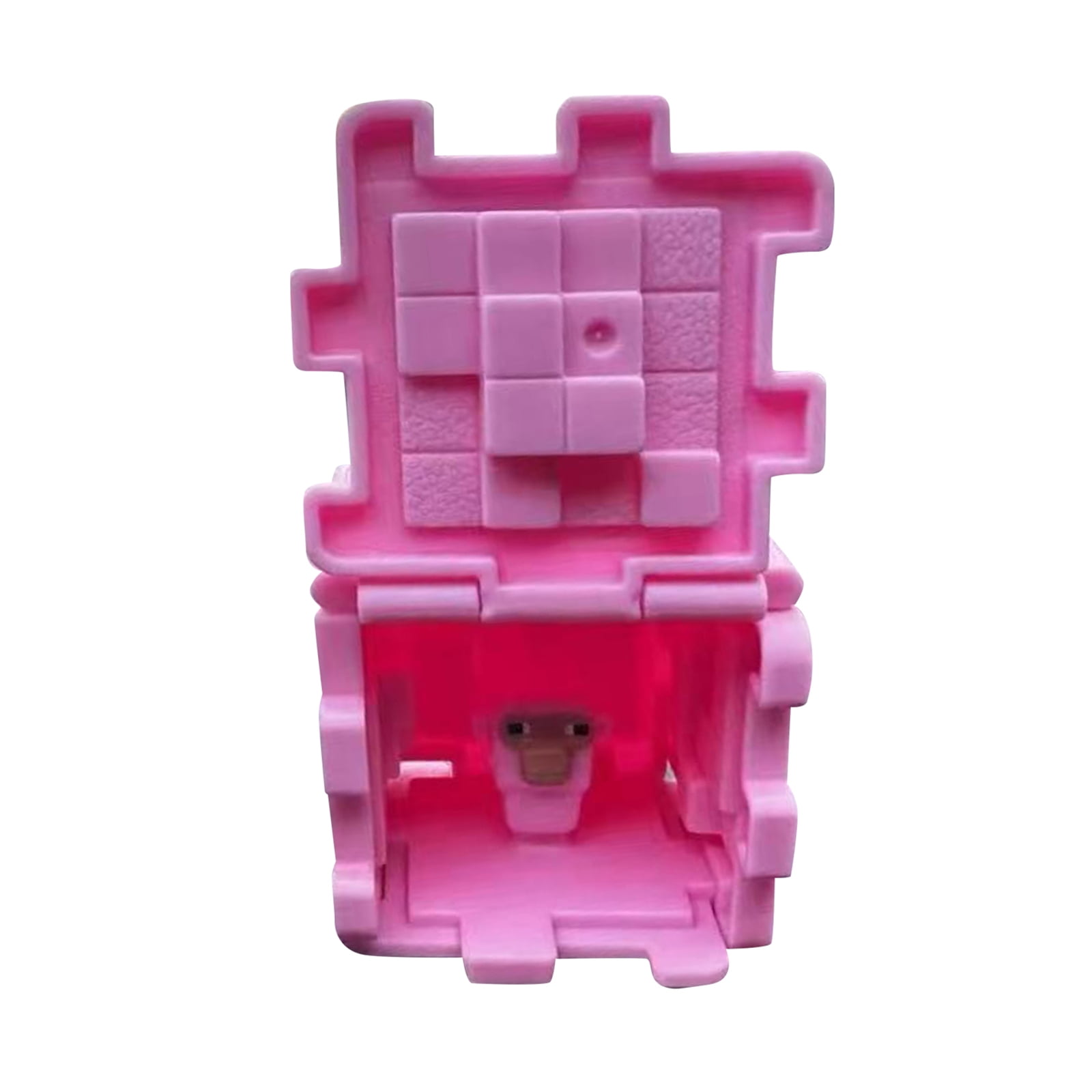 Minecraft Action Figure Pink Cubes and Pink Sheep, 3.93" Creeper ...
