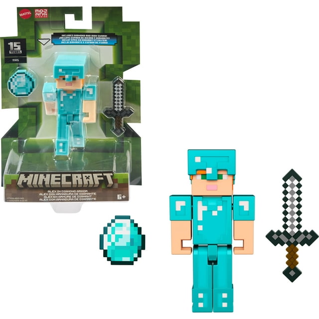 Minecraft Action Figures & Accessories Collection, 3.25-in Scale ...