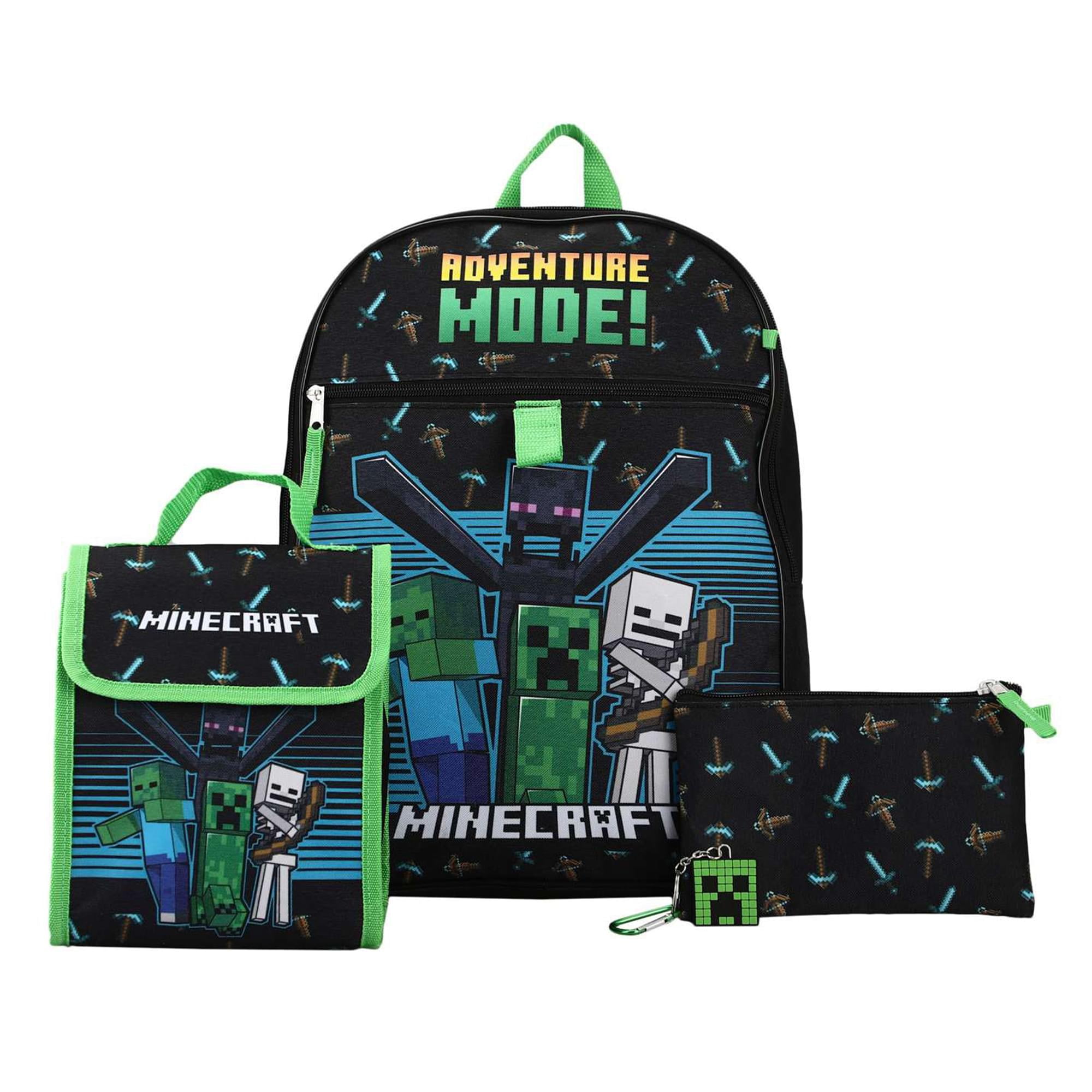 Minecraft Adevnture Mode 5 Piece 16 Inch Backpack Set - Walmart.com