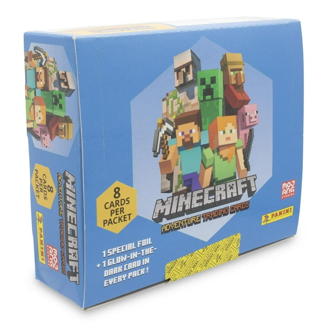 Minecraft Adventure Panini Trading Cards Box | 18 Packs - Walmart.com