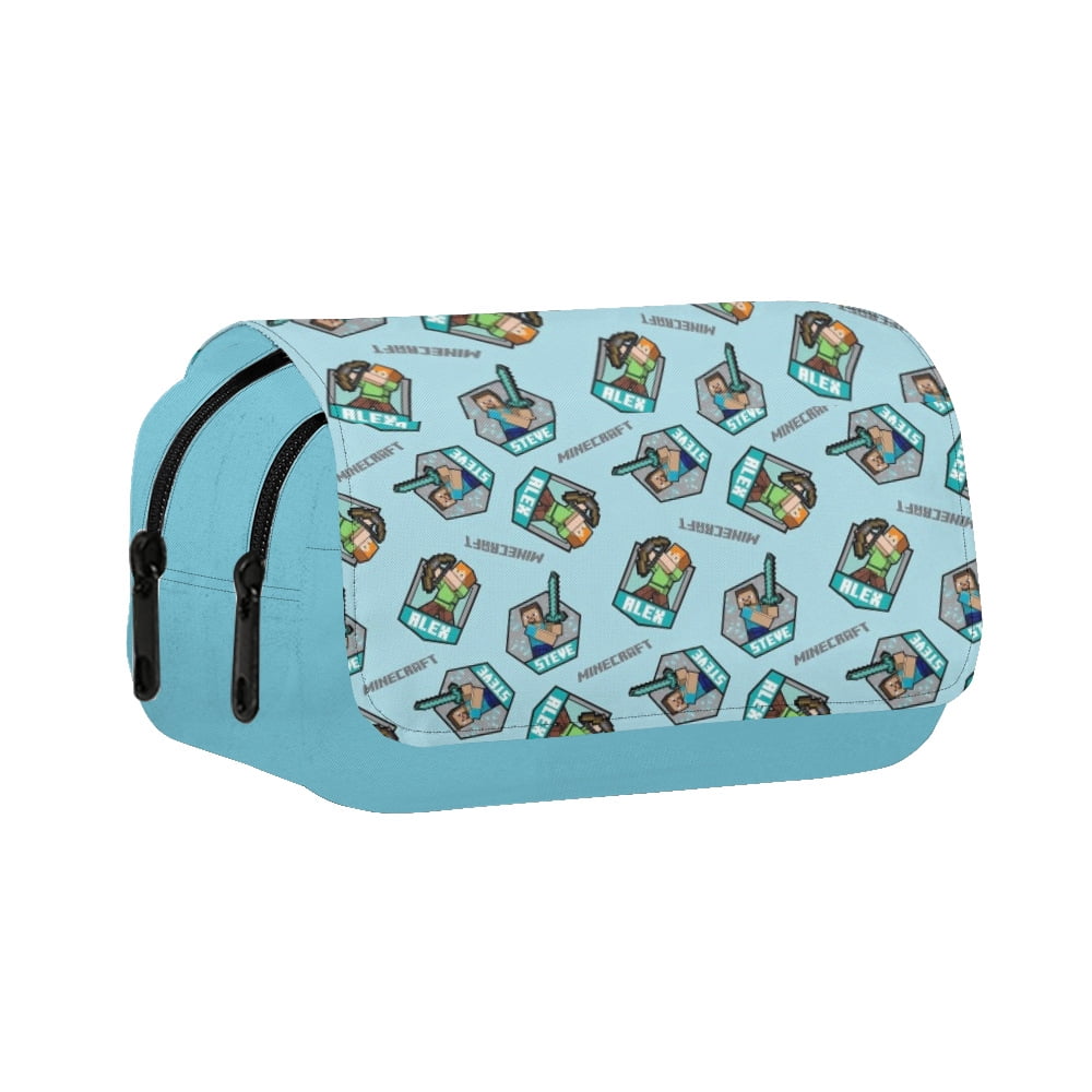 Minecraft Aesthetic Pencil Case – Block Design Zipper Storage Bag - Walmart.com