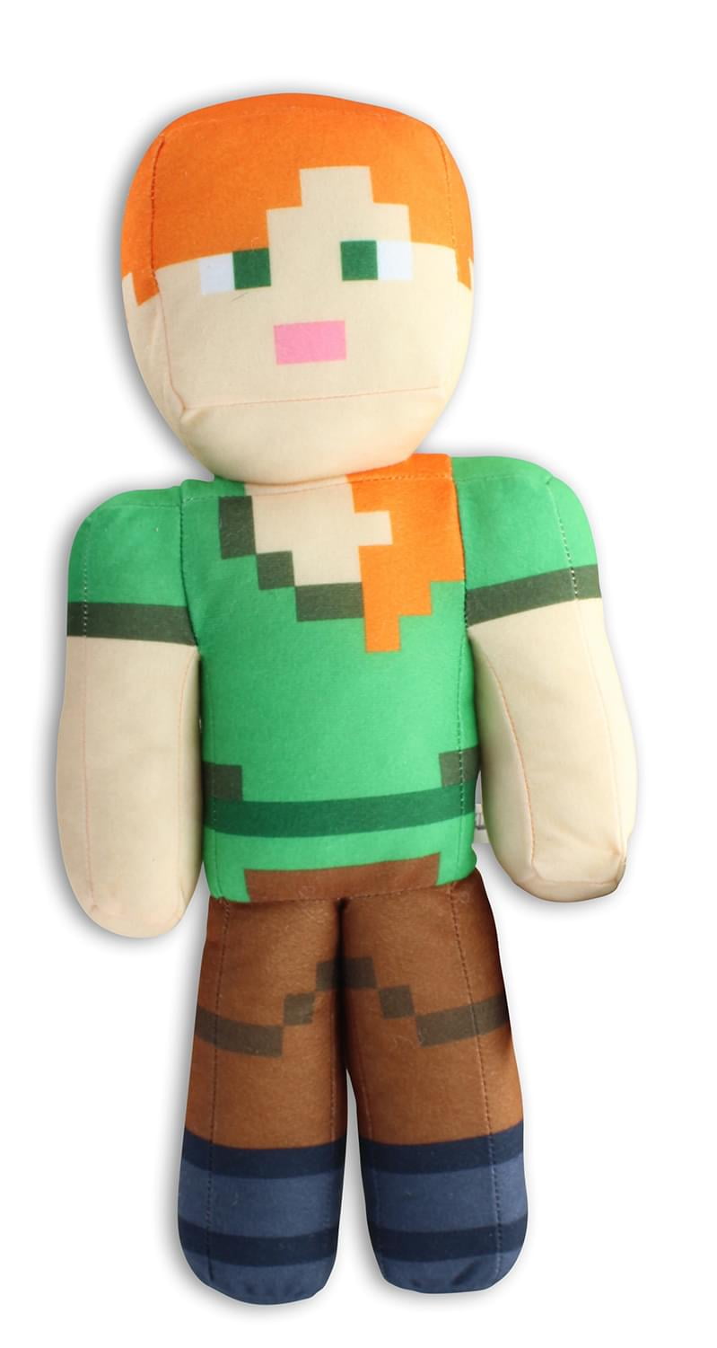 Minecraft Alex Plush Toy, 14 Inch, Soft Bean-Filled Material, Surface ...
