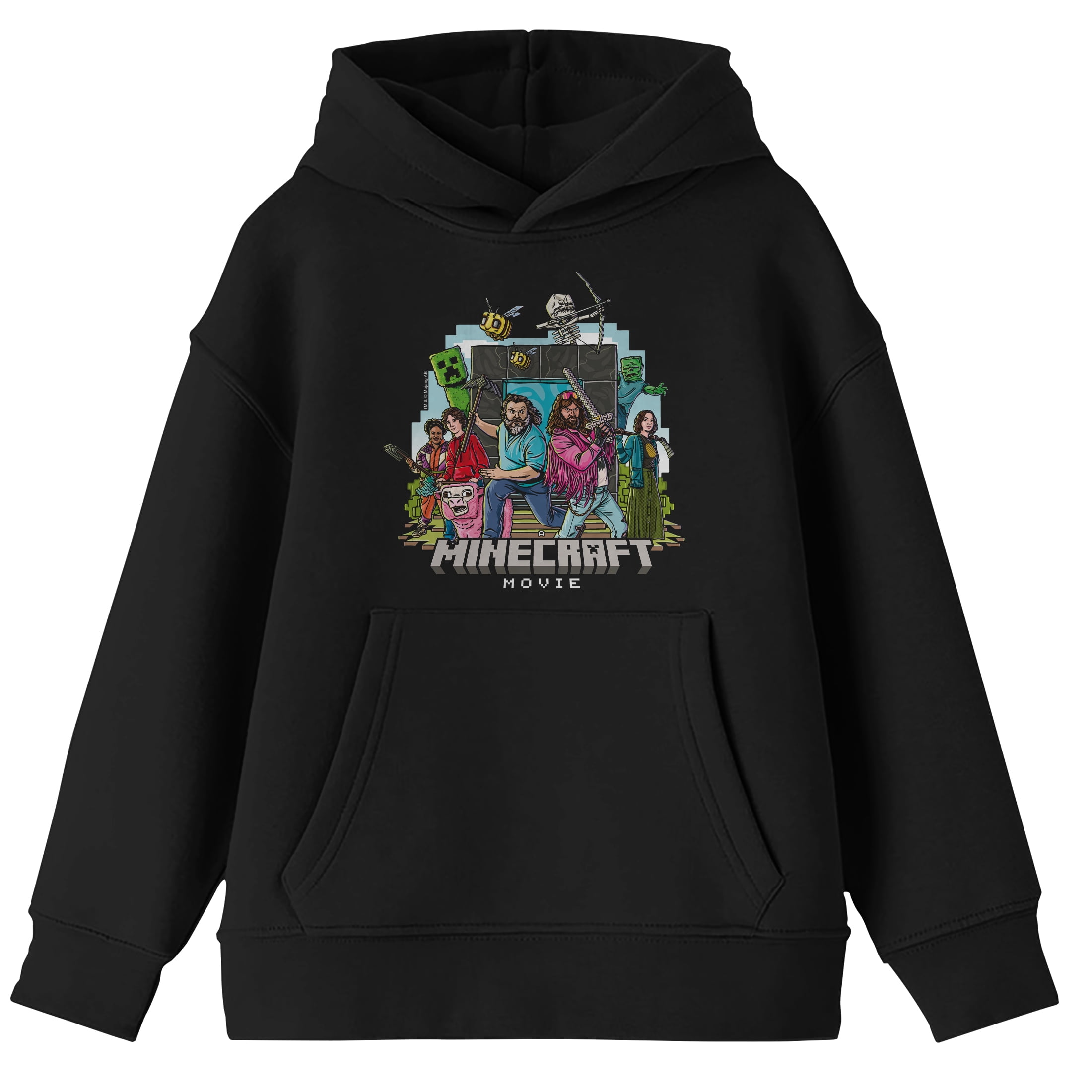 Minecraft All human Characters, Mobs, Portal Youth Black Long Sleeve ...