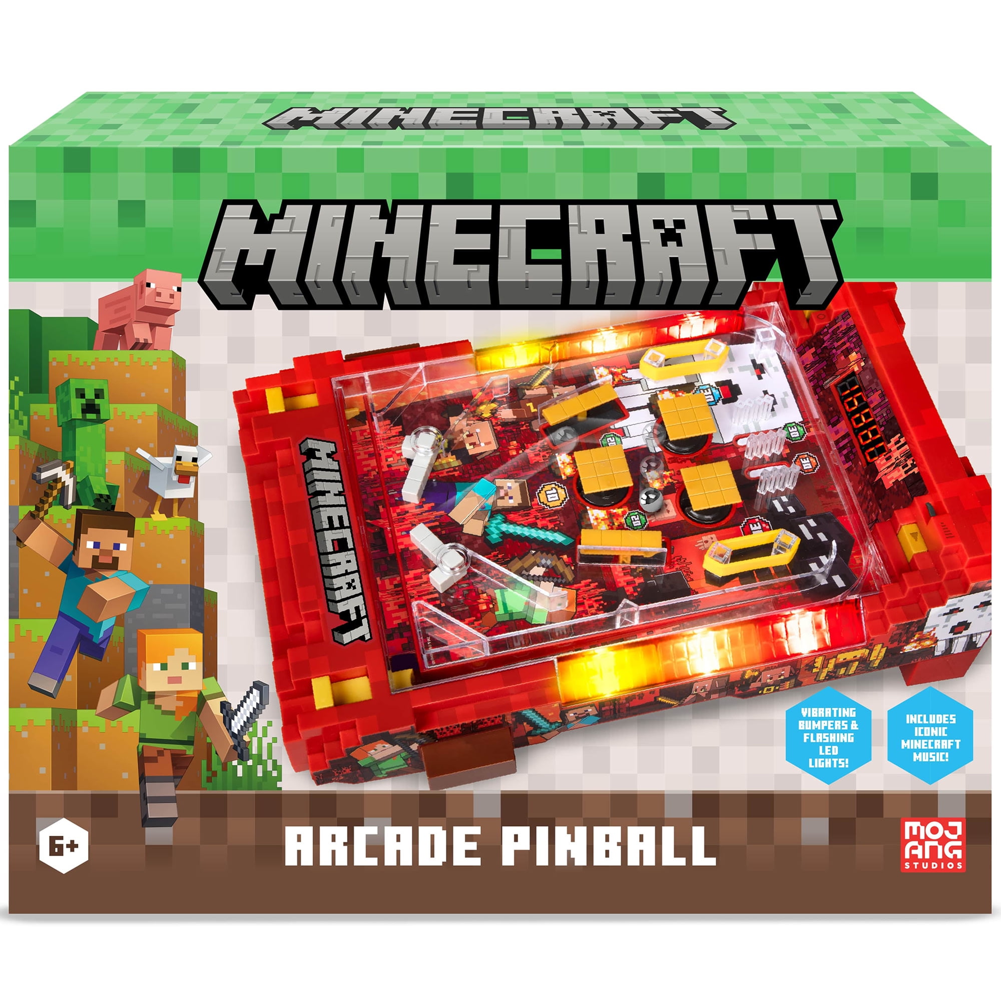 Minecraft: Arcade Pinball - Nether - Lights & Sounds Tabletop Game, LED ...