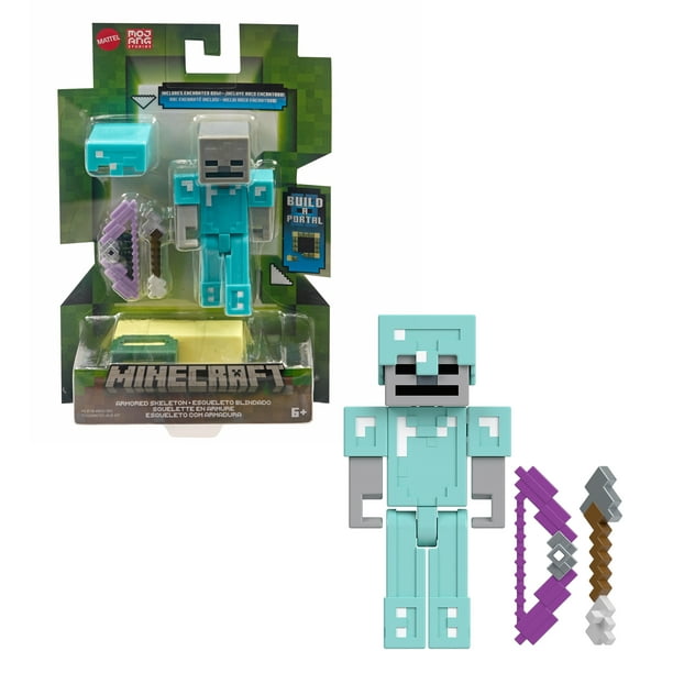 Minecraft Armored Skeleton Action Figure & Accessories with Portal ...