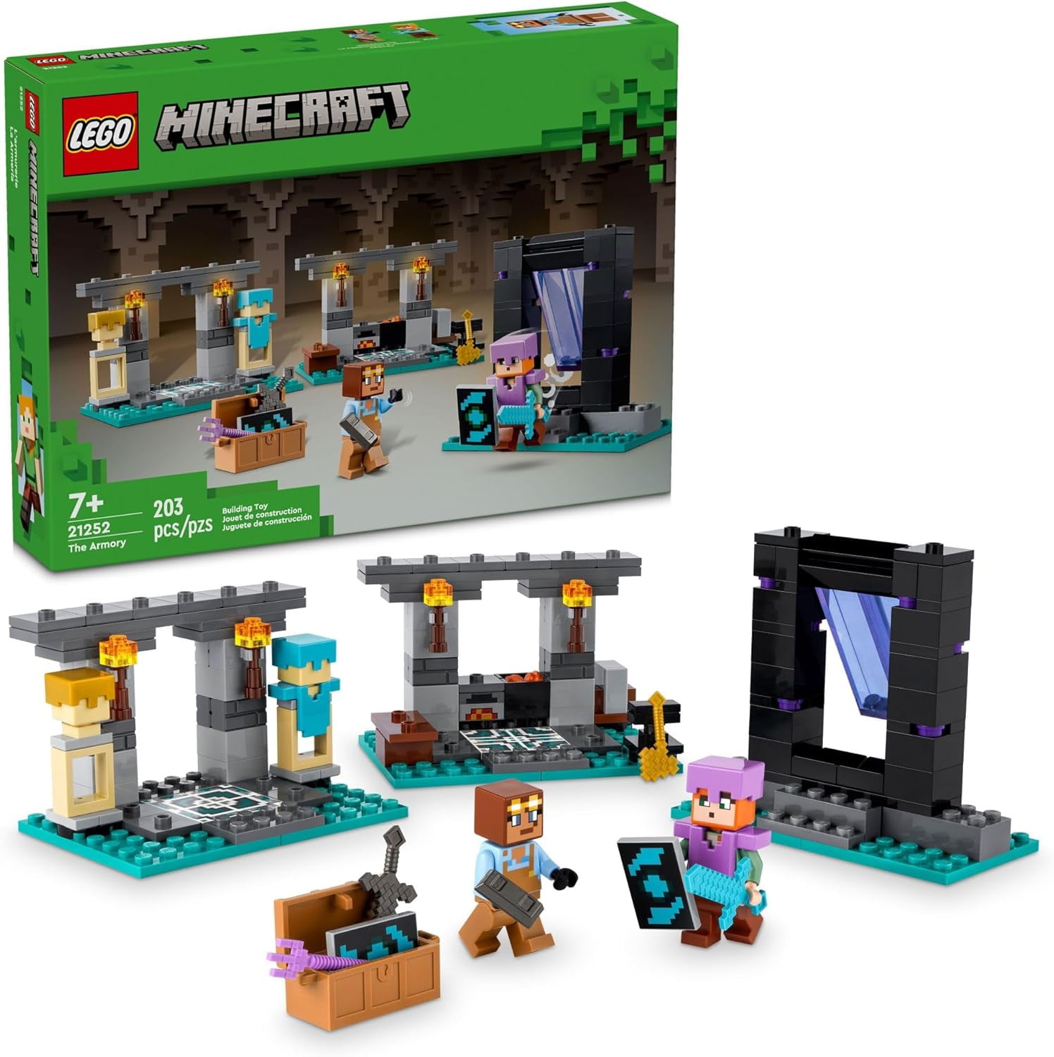 Minecraft The Armory Building Set, Includes Popular Minecraft Figures ...