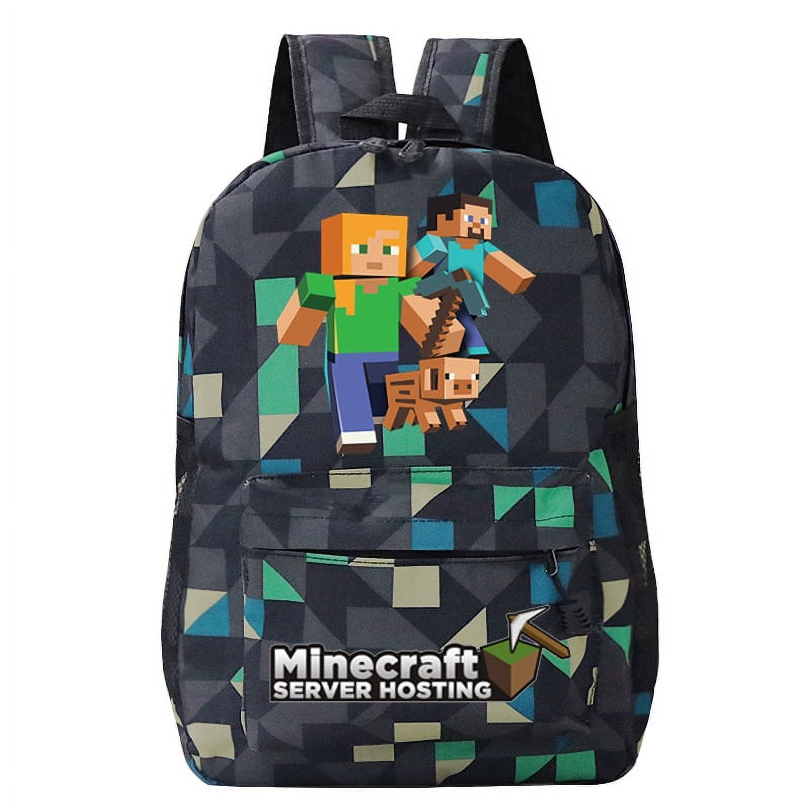 Minecraft Backpack Adjustable Straps Front Pocket Daypack Backpacks for ...