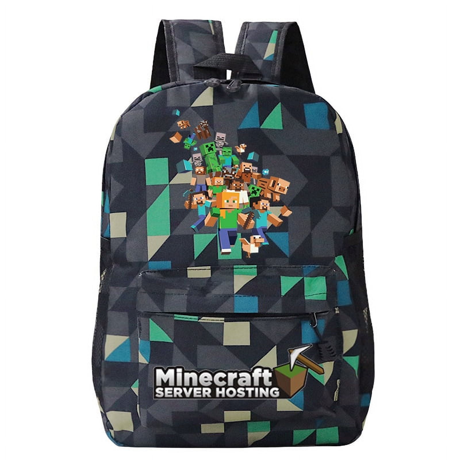 Minecraft Backpack Adjustable Straps Front Pocket Daypack Backpacks for ...