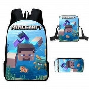 Minecraft Backpack Bundle Cartoon backpack - 16' Minecraft Backpack ...