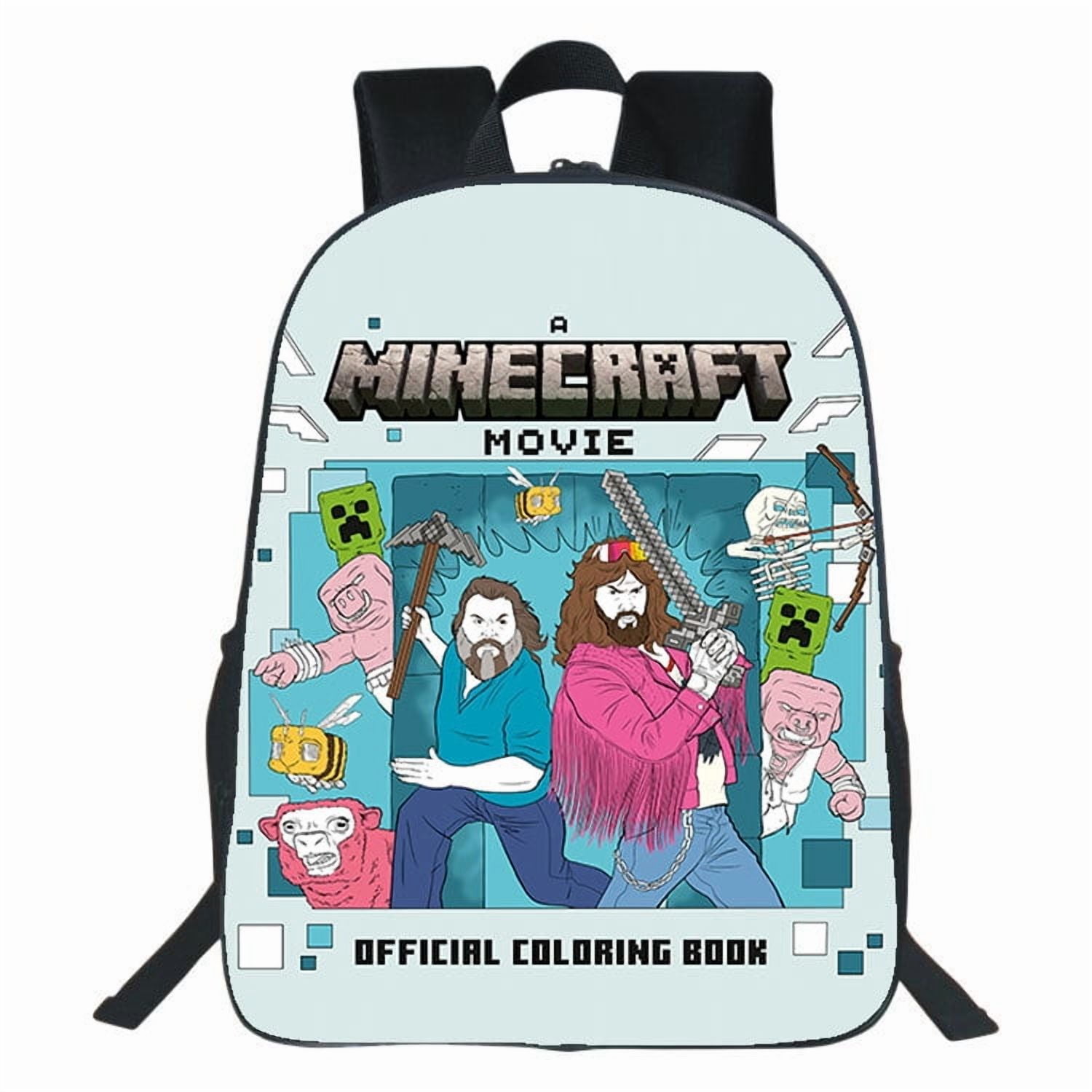 Minecraft Backpack| Gamer Black Rucksack | Green Creeper Zombie ...
