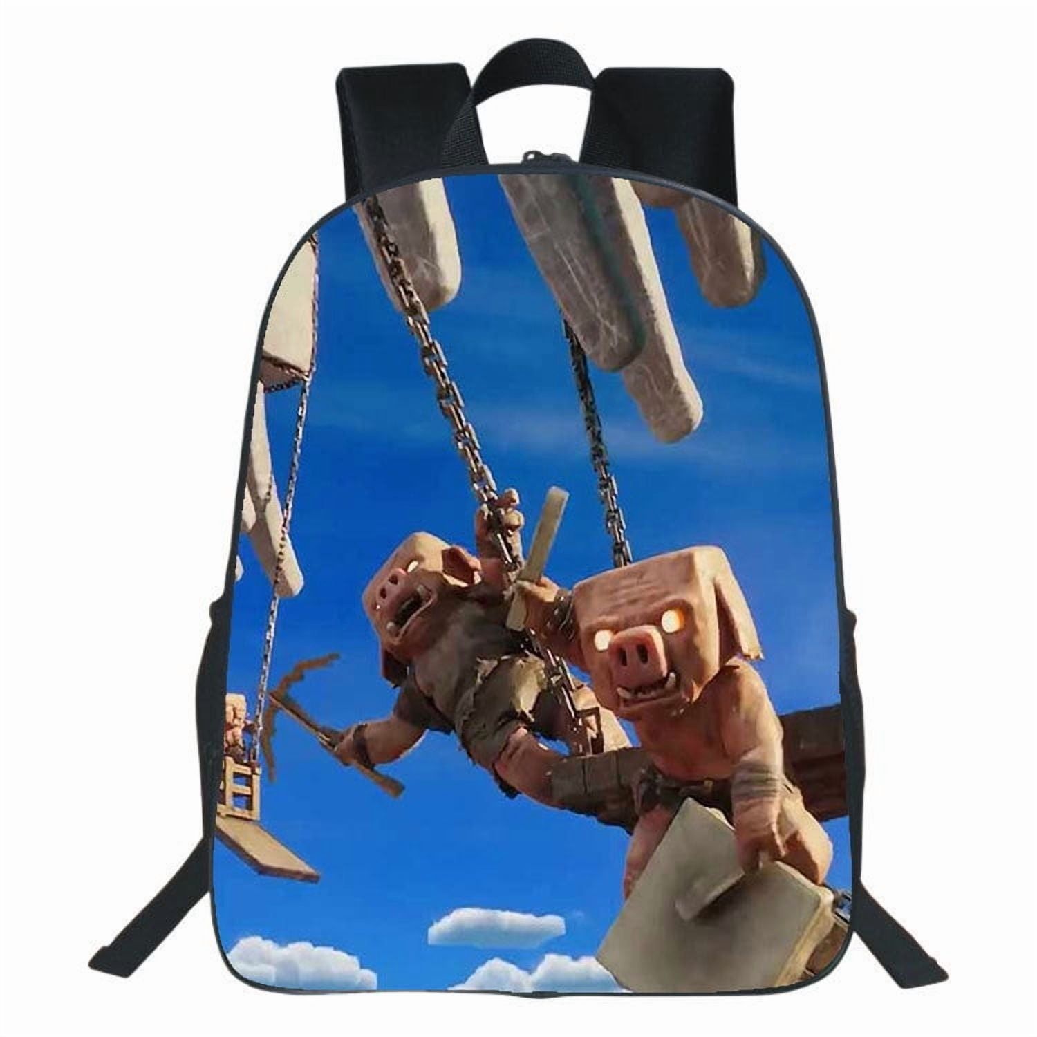 Minecraft Backpack| Gamer Black Rucksack | Green Creeper Zombie ...