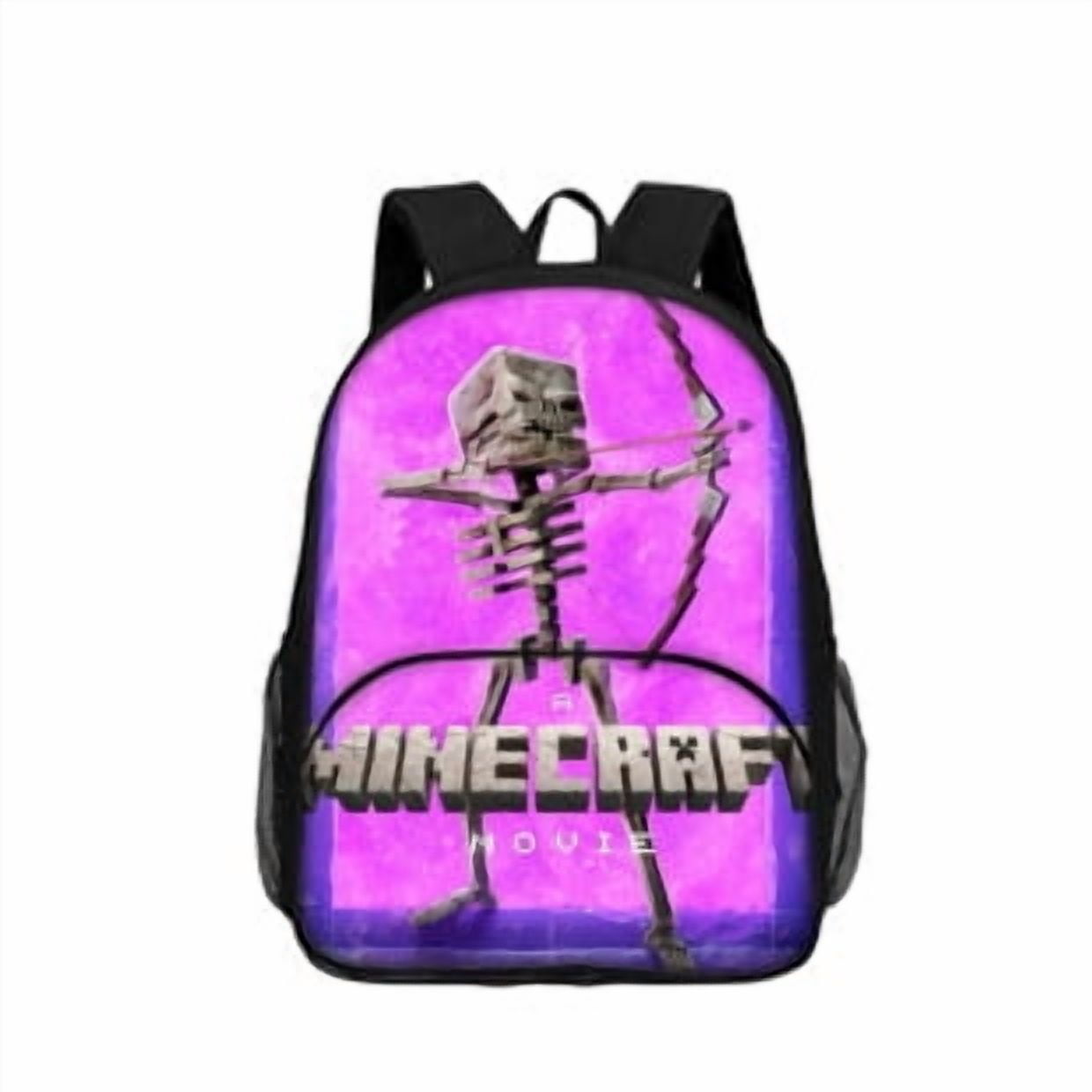 Minecraft Backpack| Gamer Black Rucksack | Green Creeper Zombie Skeleton Enderman & Cave Spider ...