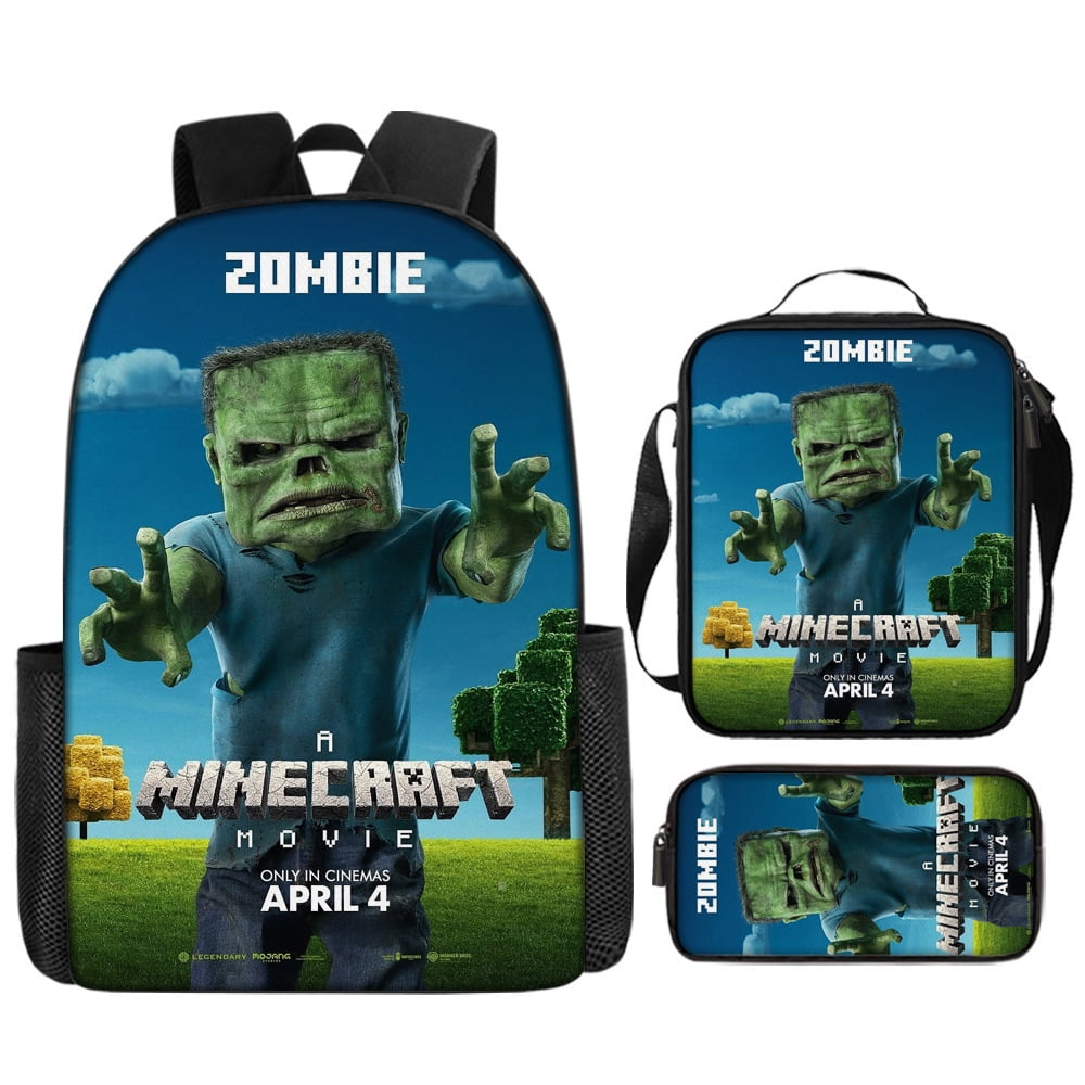 Minecraft Backpack Lunch Bag Pen Case Large Capacity Cartoon ...