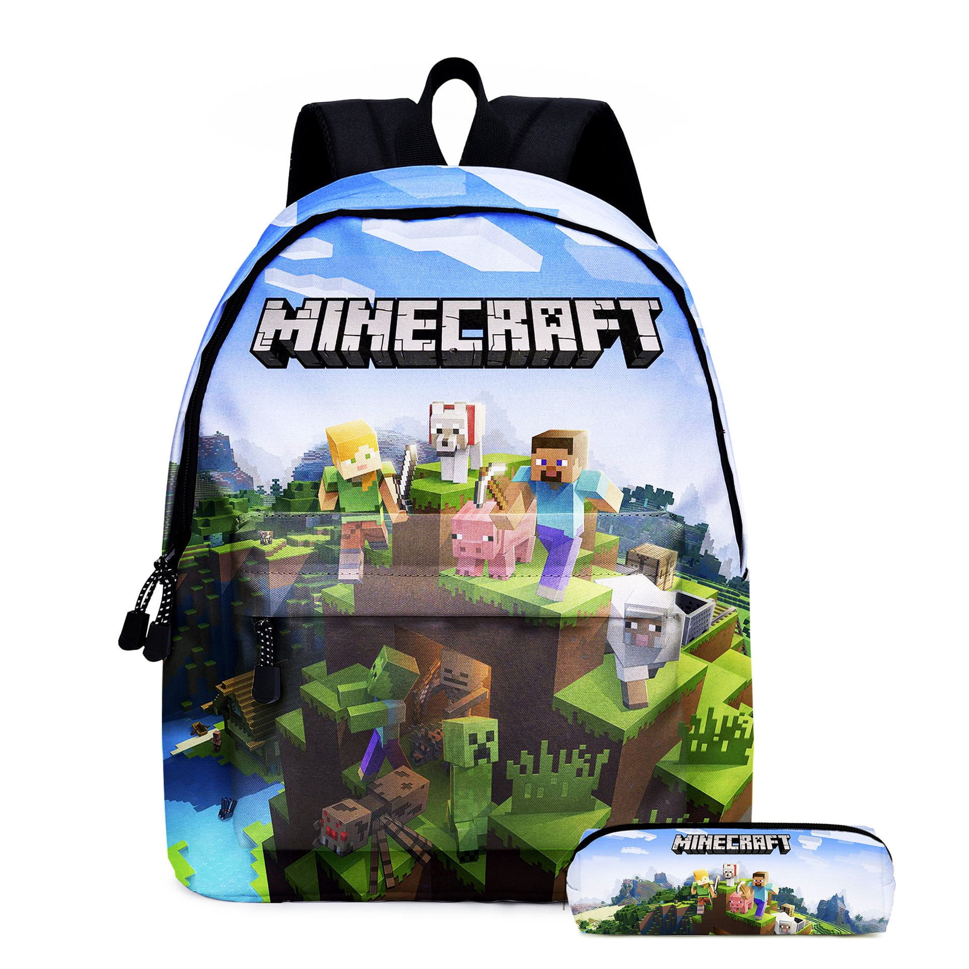 Minecraft Backpack Lunch Bag Pen Case Large Capacity Cartoon ...