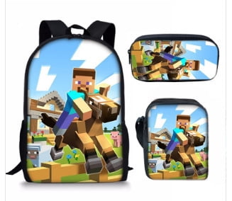 Minecraft Backpack Set 16 inch, 3 Piece Value Set - Walmart.com