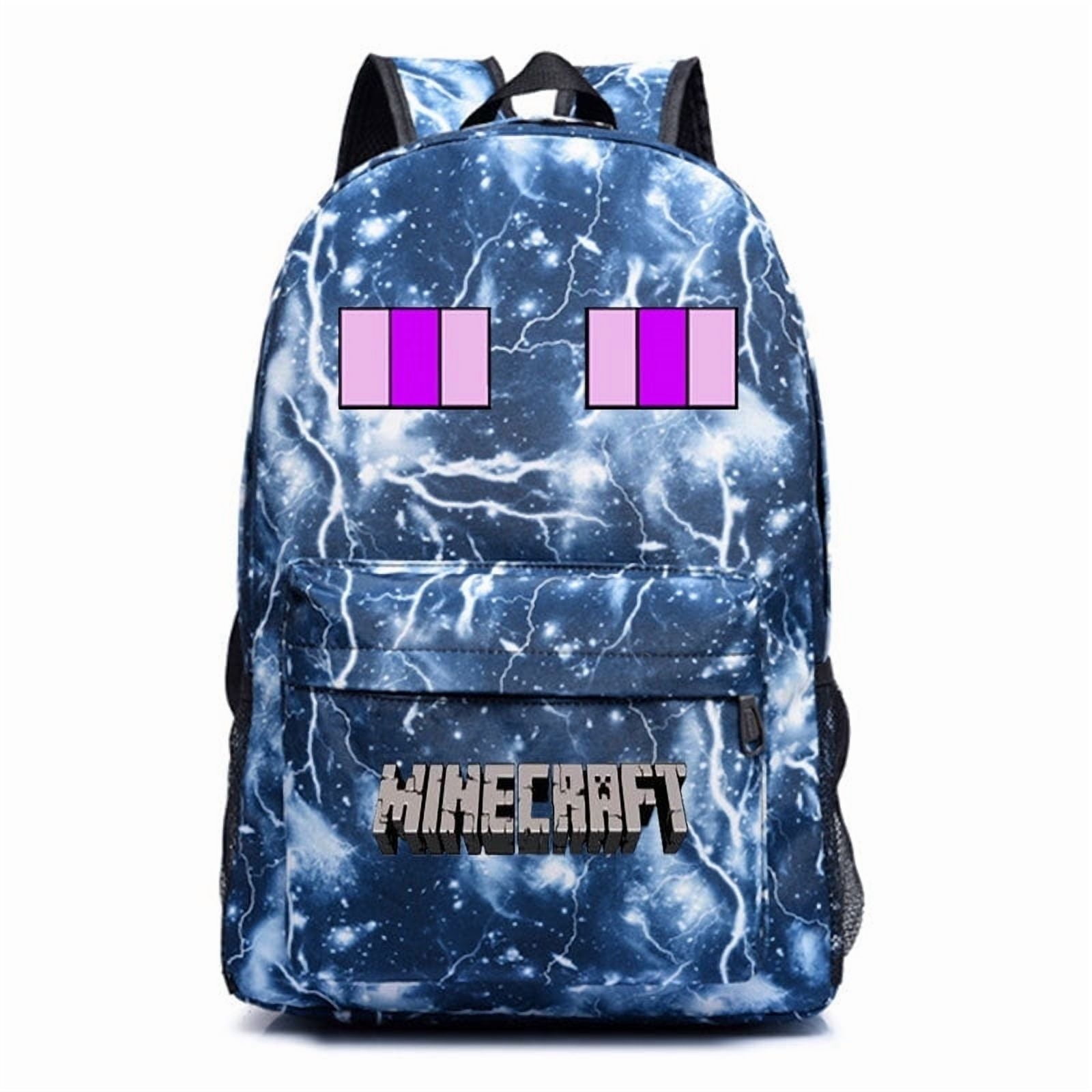 Minecraft Backpack for Students My World Creeper Large Capacity Backpack Enderman Double ...