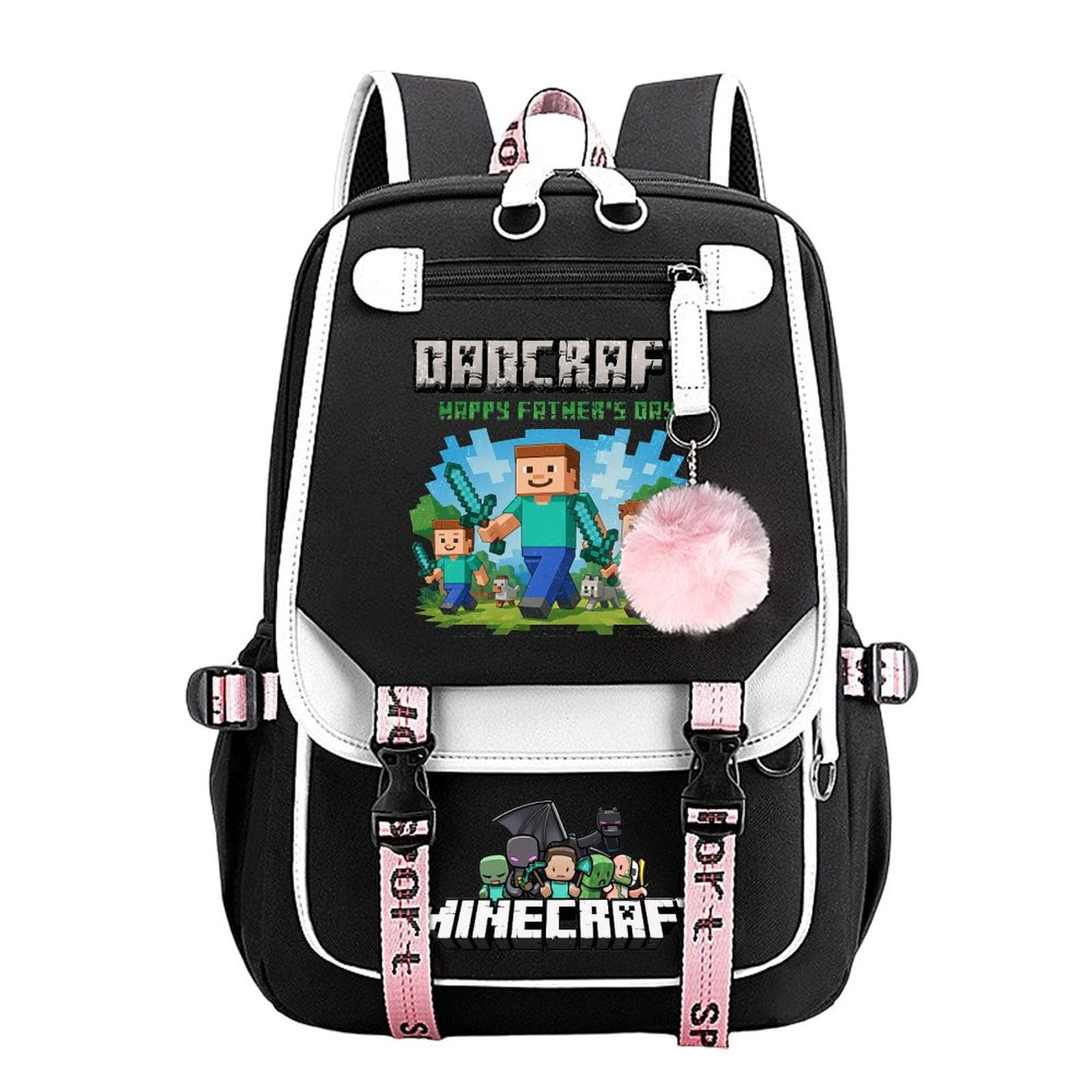 Minecraft Bag Outdoor Travel Backpack Double Shoulder Bag School Bag ...