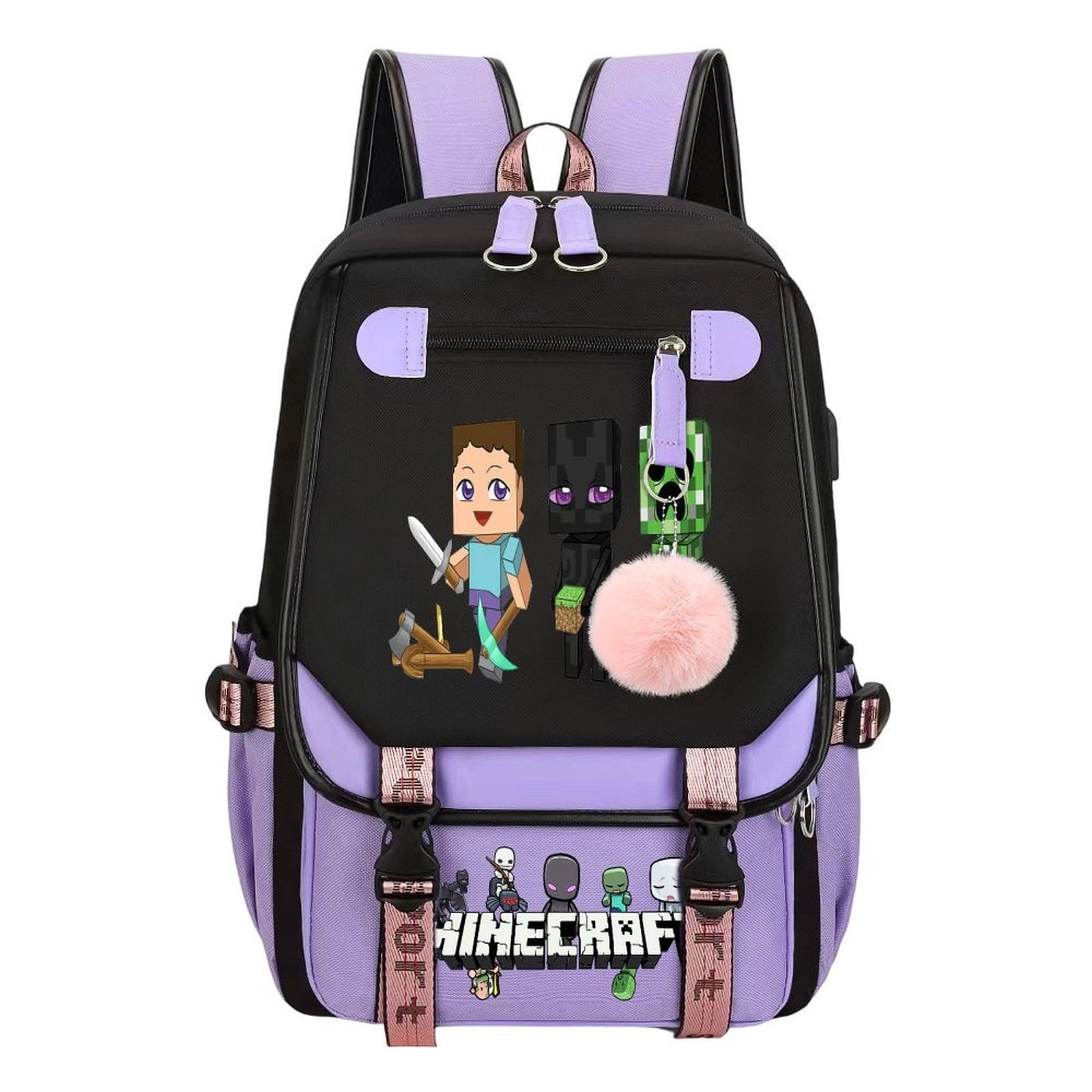 Minecraft Bag Outdoor Travel Backpack Double Shoulder Bag School Bag ...
