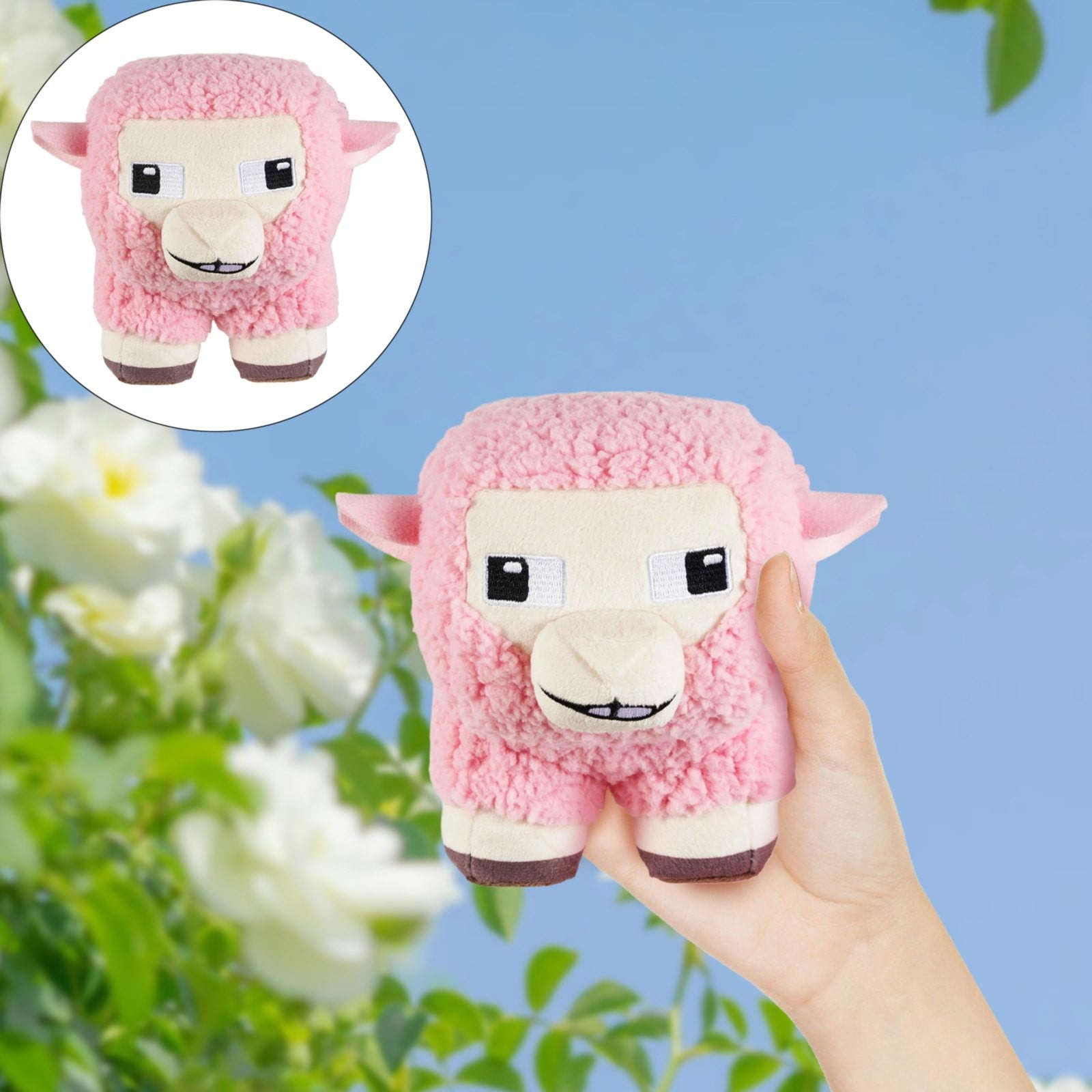 Minecraft Basic Plush Pink Sheep, 8-Inch Collectible Soft Doll Inspired By the Video Game, These ...
