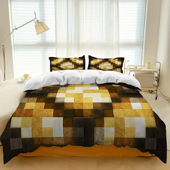Minecraft Bedding 3 Set Vibrant Full-Color Anime Design with Minecraft ...
