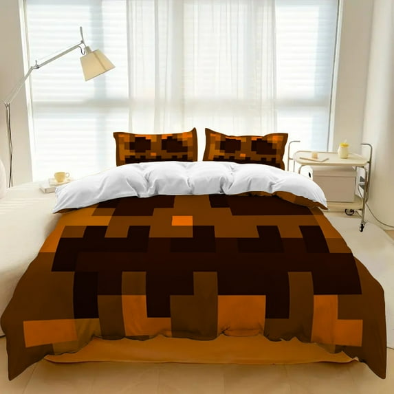 Minecraft Bedding 3 Set Vibrant Full-Color Anime Design with Minecraft ...