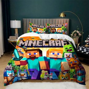 Minecraft Let's Minecraft 5 Piece Twin Size Comforter Set with Shams ...
