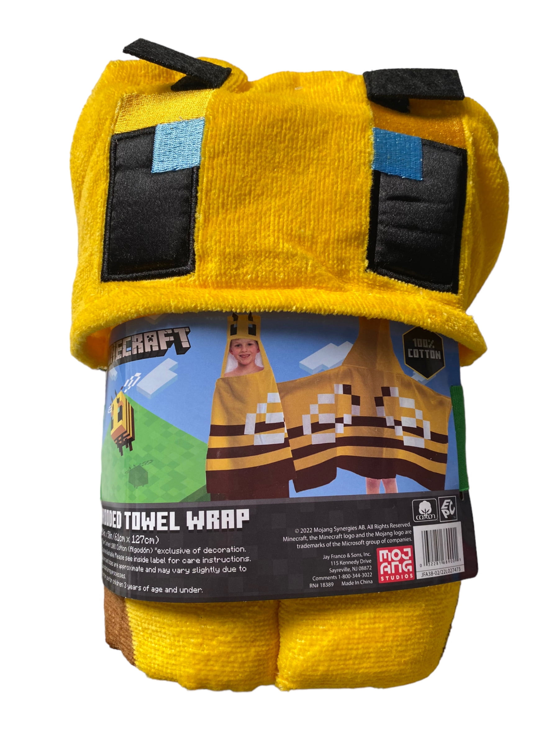 Minecraft Bee Hooded Towel - Walmart.com