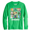 Minecraft Characters Boys Long Sleeve Active Mesh T-Shirt, 2-Pack ...