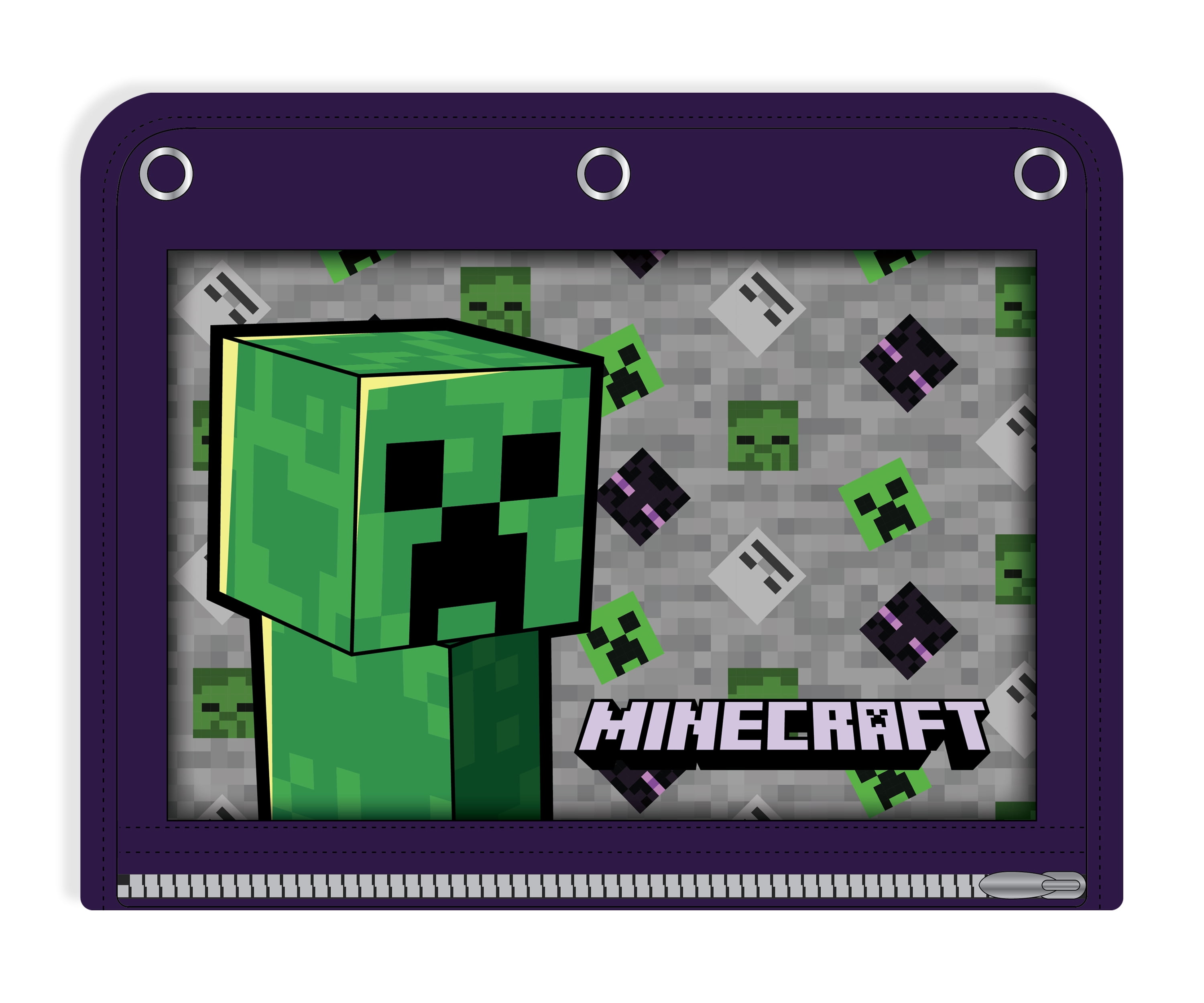 Minecraft Binder Pencil Pouch, Multi-Color, Unisex, 10.5inW x 8.25inH ...