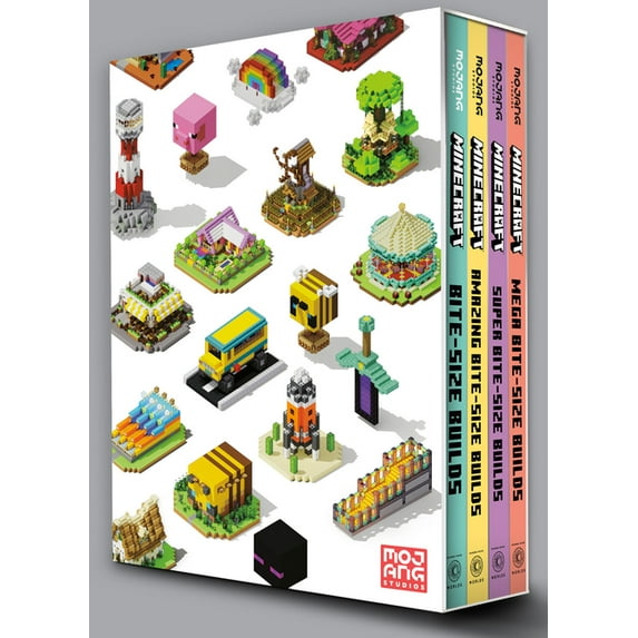 Minecraft Minecraft: Bite-Size Builds Collection 4-Book Boxed Set ...