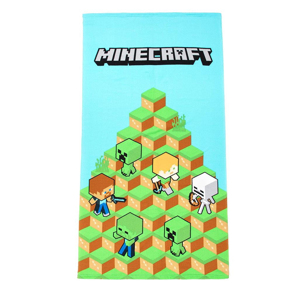 Minecraft Block Stack Beach Towel, Soft and Absorbent, Kids' Polyester ...