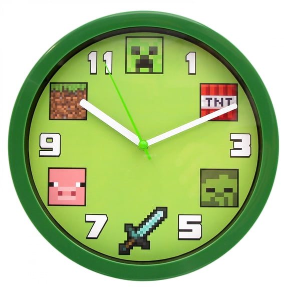 Minecraft Blocks 10 Analog Wall Clock - Walmart.com