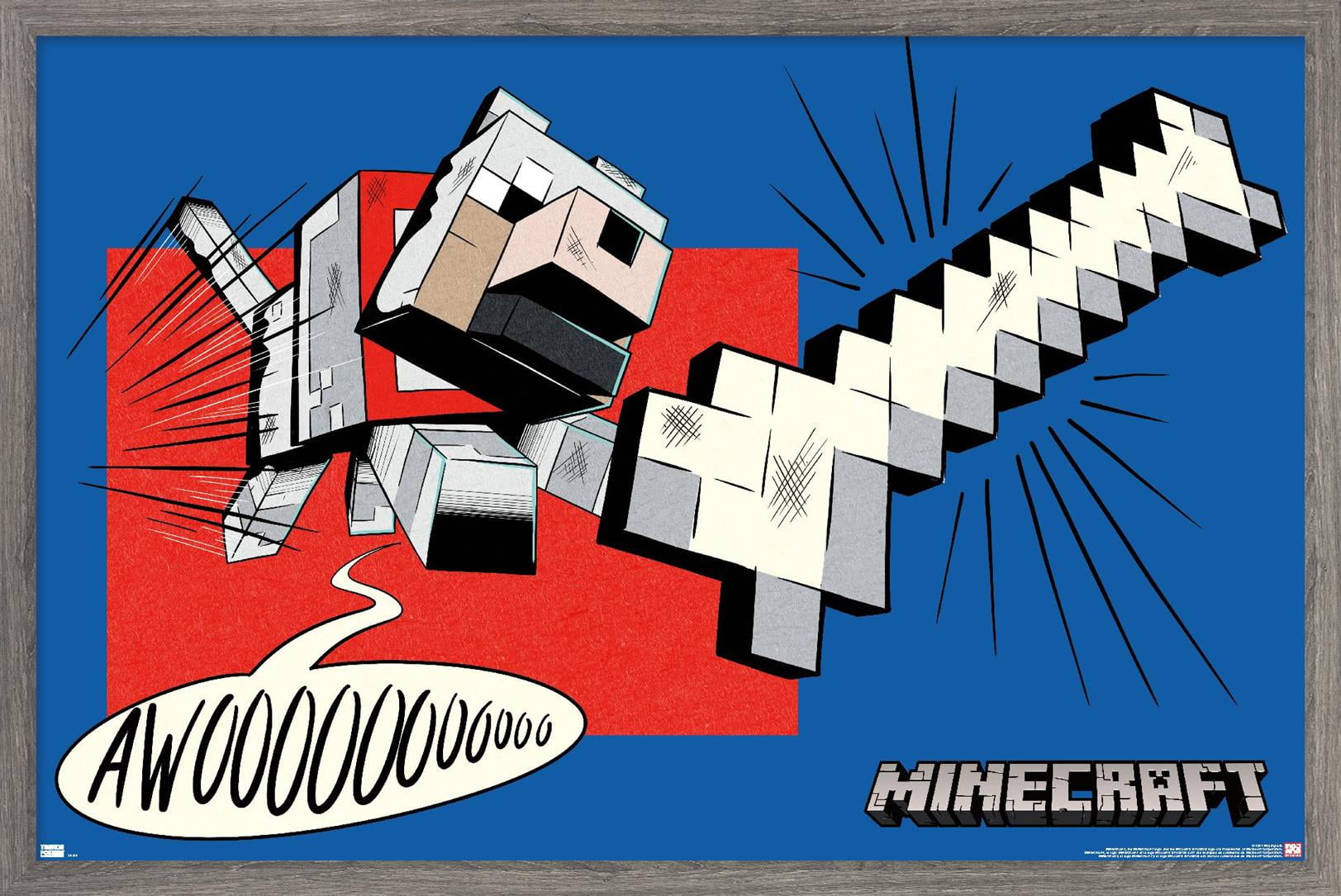 Minecraft - Bone Wall Poster, 22.375" x 34", Framed - Walmart.com