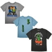 Minecraft Characters Boys Long Sleeve Active Mesh T-Shirt, 2-Pack ...