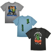 Minecraft Characters Boys Long Sleeve Active Mesh T-Shirt, 2-Pack ...